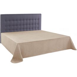 OTTO home Tagesdecke &raquo;Greta&laquo; in Waffelpiqu&eacute; Optik, viele Farben erh&auml;ltlich, Decke ab 140 x 200 cm beige Baumwolle