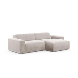 Trendmanufaktur Ecksofa &raquo;Braga, mit hochwertigem Kaltschaum, L-Form, in Cord erh&auml;ltlich&laquo; modernes Sofa, Couch mit hohem Sitzkomfort, 255/72/160 cm (B/