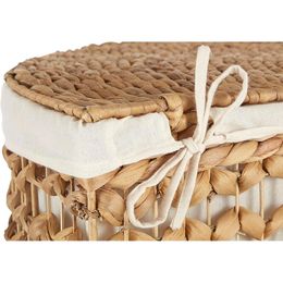 Home Affaire W&auml;schebox Wasserhyazinthe, H&ouml;he 63 cm beige Geflecht Wasserhyazinthe