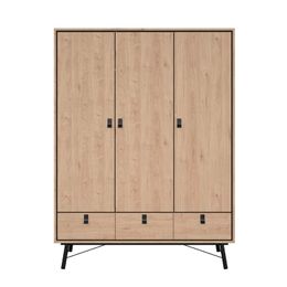 Andas Kleiderschrank &raquo;RY&laquo; mit 3 T&uuml;ren und 3 Schubladen, Breite/H&ouml;he 150/200 cm braun