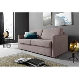 Home Affaire Schlafsofa &raquo;GOLDPOINT 182cm, Dauerschl&auml;fer, Liegefl&auml;che 140/200 cm,&laquo; 3-Sitzer mit Dauerschl&auml;fer-Funktion, Bonell-Federkernmatratze braun 