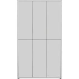 FORTE Schuhschrank &raquo;Alice Springs&laquo; B/H/T 109,2/191,9/34,9 cm, Stauraumschrank, Mehrzweckschrank, (B/H 109cm x 192cm), mit 16 B&ouml;den grau Spanplatte