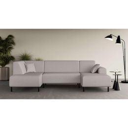 Home Affaire Wohnlandschaft &raquo;ARROS U-Form mit Wellenunterfederung, Ma&szlig;e B/T/H: 300/163/81 cm&laquo; incl. Zierkissen, mit Recamiere links/rechts bestellbar,