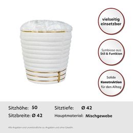 Kayoom Sitzhocker &raquo;Hocker Doric, trendiger Look, &auml;sthetische Farbgebung, sch&ouml;ne Steppung&laquo; 1 Stk. tlg. komfortabel, hochqualitativ, pflegeleicht, hochwertige 