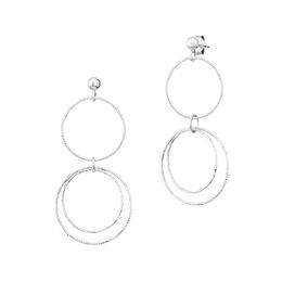 Der Kettenmacher Damen Paar Ohrstecker &raquo;RING DESIGN 3, RK2-OR1G, RK2-OR1S&laquo; silber