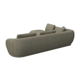 FLEXLUX Ecksofa &raquo;Torino, rund, L-Form, Sofa-Ecke mit Ottomane&laquo; Modernes, organisches Sofa-Design, Kaltschaum, Wellenunterfederung gr&uuml;n