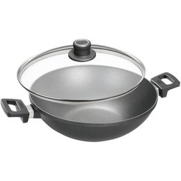 WOLL MADE IN GERMANY Wok &raquo;Nowo&laquo; Aluminiumguss 1 Stk. tlg. von Hand gegossen, &Oslash; 32 cm, Induktion, Made in Germany schwarz