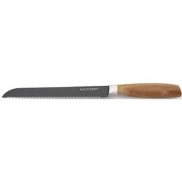 ECHTWERK Brotmesser &raquo;Classic&laquo; aus hochwertigem Stahl, Akazienholzgriff, Black-Edition, 20 cm schwarz Stahl