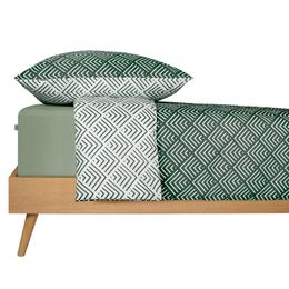 Schiesser Bettw&auml;sche &raquo;Mabel aus weicher Baumwolle mit abstraktem Muster&laquo; 2 Stk. tlg. MADE IN GREEN by OEKO-TEX gr&uuml;n Renforc&eacute;, Obermaterial: 100% Baumwolle