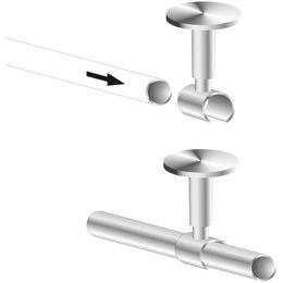 Liedeco Deckentr&auml;ger f&uuml;r Gardinenstangen f&uuml;r Gardinenstangen &Oslash; 16 mm silber