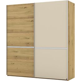 Musterring Schwebet&uuml;renschrank &raquo;Savona, Kleiderschrank, Schrank, Garderobe, mit Schiebet&uuml;ren&laquo; Teilmassiv Bianco-Eiche, mit Spiegel oder Glas, MADE IN GERMANY, 