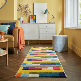FLAIR RUGS Teppich &raquo;Spectrum&laquo; rechteckig 8 mm H&ouml;he Handgeschnitzt Teppich bunt Kunstfaser