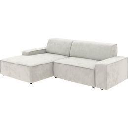 Trendmanufaktur Ecksofa &raquo;Graz, wahlweise mit Sitzvorschub und Bettkasten, L-Form, Breite 246 cm&laquo; in Cord-, haustierfreundlichem LEO Struktur- oder 