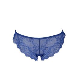 After Eden Damen Slip &raquo;Milou&laquo; Mit Spitze, feminin, bequem, weich, elastisch, leicht transparent blau L