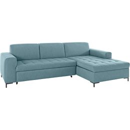 OTTO products Ecksofa &raquo;Grazzo, zeitlos & elegant, moderne Sitzheftung, Breite 266cm, L-Form&laquo; hochwertige Stoffe aus recyceltem Material, Steppung im 