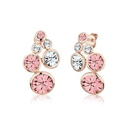 Elli Damen Paar Ohrstecker &raquo;Ohrstecker GlamourSilber rosegold, mit Kristallen von Swarovski &laquo; rosa