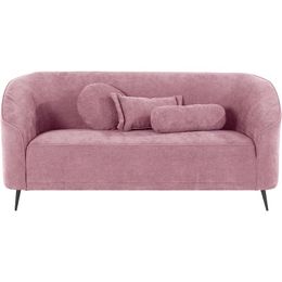 Home Affaire 3-Sitzer &raquo;Ashly&laquo; in 3 Bezugsvarianten, Boucl&eacute;, Samtoptik und Struktur weich. rosa 100% Polyester
