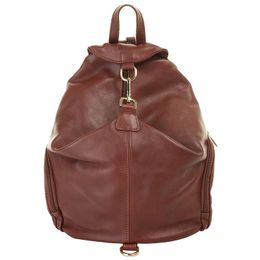 Pike Pik&eacute; Damen Cityrucksack echt Leder, Made in Italy braun B/H/T: 35cm x 30cm x 18cm, onesize