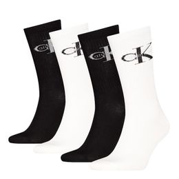 Calvin Klein Jeans Herren Socken &raquo;CKJ MEN SOCK 4P GIFTBOX MONOLOGO&laquo; 4er Pack wei&szlig; - (40/46)