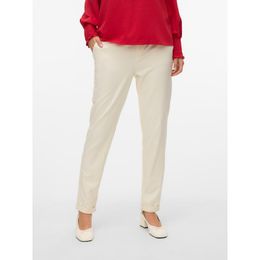 V&eacute;ro Moda Vero Moda Damen Anzughose &raquo;VMMAYA MR LOOSE SOLID PANT NOOS&laquo; kn&ouml;chelfreie Form mit Saumaufschlag beige L (40), L&auml;nge 32
