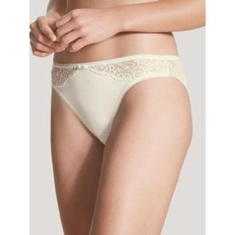 Calida Damen Calida Bikinislip &raquo;Sensual Secrets&laquo; Spitze, elegant, Single Jersey, elastisch, Regular Cut beige XXS (32/34)