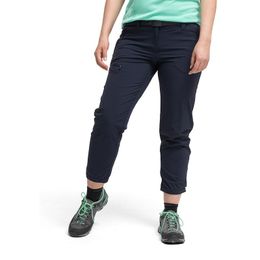 Maier Sports Damen Funktionshose &raquo;Lulaka 7/8&laquo; Damen Wanderhose, atmungsaktive und elastische Outdoor-Hose blau 38, Normalgr&ouml;&szlig;en