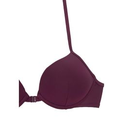 Bruno Banani Damen Push-Up-Bikini mit Vorderverschluss rot 34, Cup C
