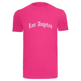 MisterTee T-Shirt &raquo;Herren Los Angeles Wording Tee&laquo; 1 Stk. hibiskuspink M M Vielseitige T-Shirts f&uuml;r jeden Anlass