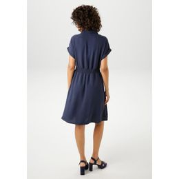 Aniston Casual Damen Aniston CASUAL Sommerkleid mit Smokb&uuml;ndchen in der Taille blau 42, N-Gr