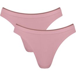 Sloggi Damen Sloggi Tai-Slip &raquo;GO Sense&laquo; 2er Pack, Modalmix, weich, elastisch, flache Kanten rosa XXL
