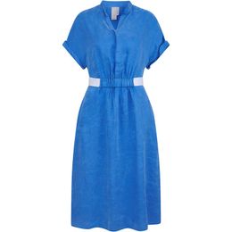 Sportalm Kitzb&uuml;hel Damen Sommerkleid Nahttaschen mit Kontraststreifen in der Taille blau 42, N-Gr