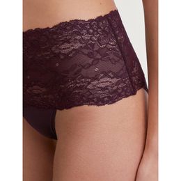 Calida Damen Calida High-Waist-Slip &raquo;Sensual Secrets&laquo; breiter Spitzenbund, Viskose-Mix, Single Jersey, elastisch, weich schwarz XS (36/38)