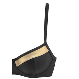 Lascana Damen Lascana B&uuml;gel-Bikini-Top &raquo;Elodie&laquo; mit trendigem Materialeinsatz gold 44, Cup F