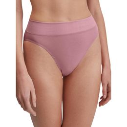 Calida Damen Calida High-Waist-Slip &raquo;Elastic&laquo; breiter Softbund, elastisch, Single Jersey, atmungsaktiv, weich lila M (44/46)