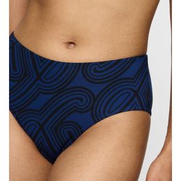 Triumph Damen Bikini-Hose &raquo;Flex Smart Summer Maxi pt EX&laquo; -Logodruck blau L, N-Gr