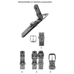 Rettungsring G&uuml;rtel Herren Lederg&uuml;rtel schwarz