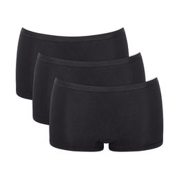 Sloggi Damen Sloggi Panty &raquo;GO Daily Cotton&laquo; 3er Pack, Glanz-Effekt Details, elastisch, bequem, Baumwollmix schwarz L