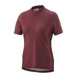 Gonso Damen Radtrikot &raquo;Adventure Jersey Halfzip W&laquo; Damen Fahrradtrikot kurzarm, R&uuml;ckentasche mit RV, Quick-Dry, Slim Fit rot 44