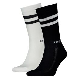 Levi's Levi's Herren Socken &raquo;LEVIS REGULAR CUT SPORT STRIPE 2P&laquo; 2er Pack, 2 Paar tlg. mit auff&auml;lligen Streifen schwarz-wei&szlig; 35-38