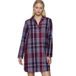 Triumph Damen Nachthemd &raquo;Boyfriend NDW X Checks&laquo; 1 Stk. tlg. Ohne Taschen bequem und stilvoll rot 40, N-Gr