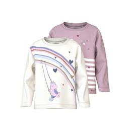 name it M&auml;dchen Langarmshirt &raquo;NMFVALIANE 2P LS NREG TOP&laquo; Packung, 2 tlg. 110