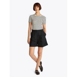 Tommy Hilfiger Damen Shorts &raquo;LINEN MIX PLEATED SHORT&laquo; mit Falten,k&uuml;hlendes Premium Leinen schwarz 36, N-Gr