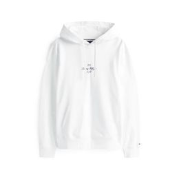 Tommy Hilfiger Herren Hoodie &raquo;OUTLINE FLAG SCRIPT HOODIE&laquo;, mit kontrastfarbener Stickerei wei&szlig; XXL