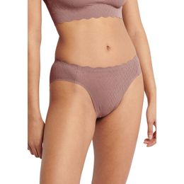 Sloggi Damen Sloggi Hipster &raquo;ZERO Feel Bliss&laquo; unsichtbar, Stretch-Spitze, hoher Beinausschnitt, Freecut-Kanten braun S