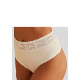 Nuance Damen High-Waist-String mit Bund aus feiner Spitze wei&szlig; 36/38