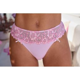 Lascana Damen Lascana String &raquo;Wanda Dessous&laquo; mit Stickerei Spitze in blumiger Optik rosa 32/34