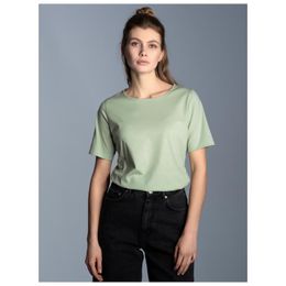 TRIGEMA Damen T-Shirt &raquo;TRIGEMA T-Shirt DELUXE Baumwolle mit Kristallsteinen&laquo; 1 Stk. gr&uuml;n M