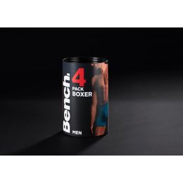 Bench. Herren Boxer &raquo;Boxershorts f&uuml;r Herren&laquo; Dose, 4 Stk. Unterhosen in der Dose mit kleinem Logodruck auf dem Bein schwarz S, 4 Stk.