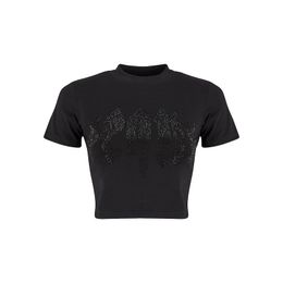 PEQUS T-Shirt &raquo;Rhinestone Mythic Logo Top&laquo; 1 Stk. black L L Regular-fit, kurze L&auml;nge f&uuml;r betonte Taille und l&auml;ssiges Layering