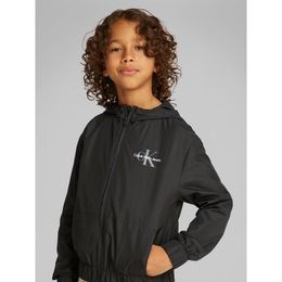 Calvin Klein Jeans Herren Blouson &raquo;MONOLOGO ESSENTIAL JACKET&laquo; mit Kapuze Kinder bis 16 Jahre schwarz 10 (140)